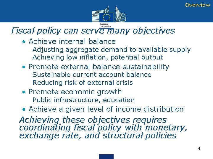 Macro II Fiscal Policy 1 Outline I Overview