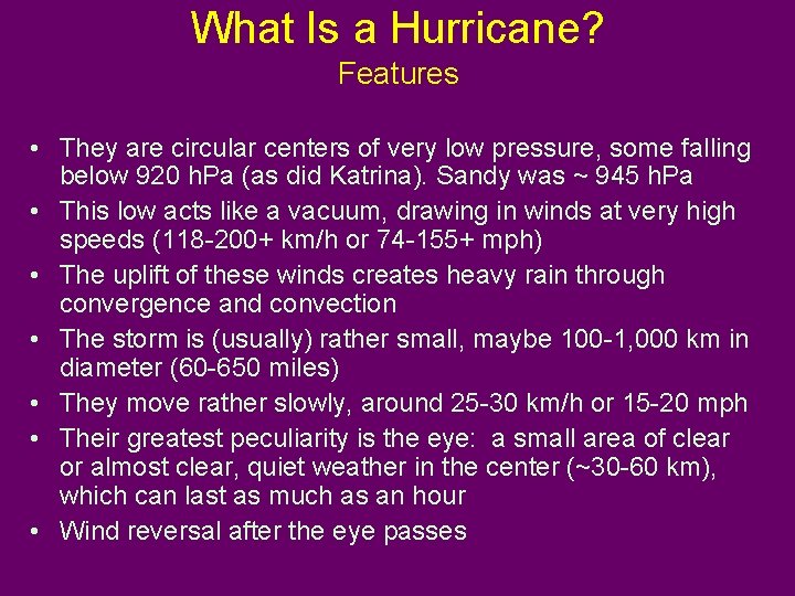 GEOG 458558 Hazards and Risk Management Hurricanes Dr