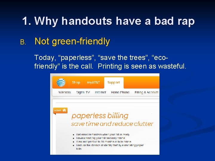 Rethinking handouts for library instruction sessions Theyre not