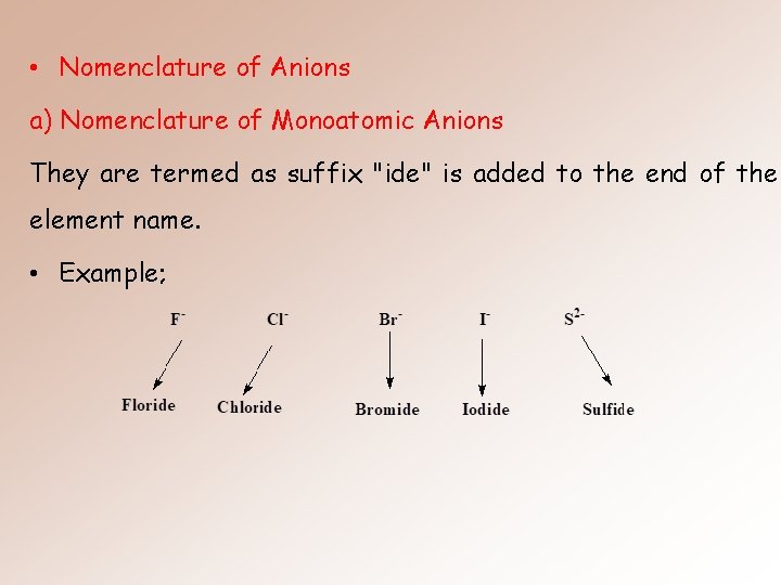 Qualitative Analysis of Anions THEORY There are two