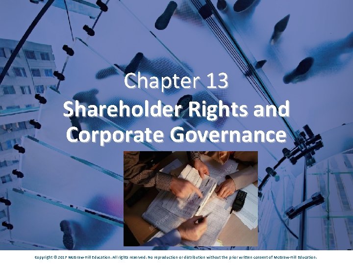 Chapter 13 Shareholder Rights and Corporate Governance Copyright