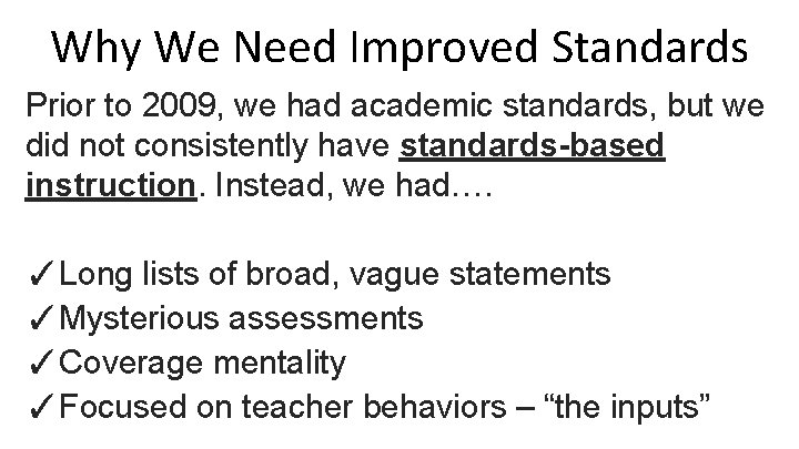 The Colorado Academic Standards Texts Worth Reading Problems