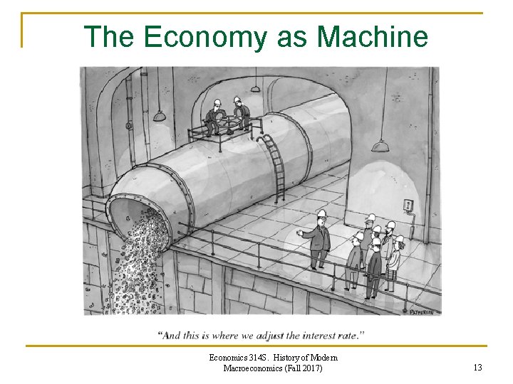 History of Modern Macroeconomics Lecture 3 Macroeconometrics 1930s