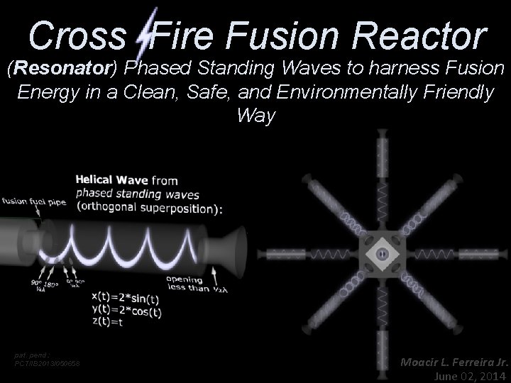 Cross Fire Fusion Reactor Resonator Phased Standing Waves