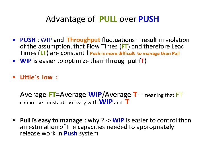 CONWIP A pull alternative to kanban principle Main