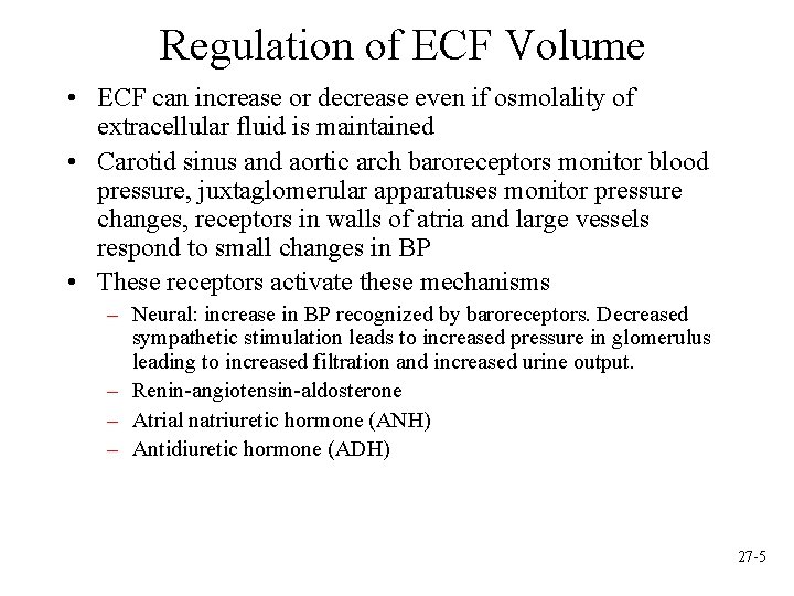 Chapter 27 Water Electrolytes and AcidBase Balance 27
