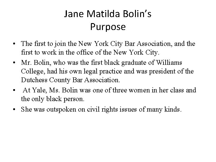 Educational Event Project Jane Matilda Bolin By Sara