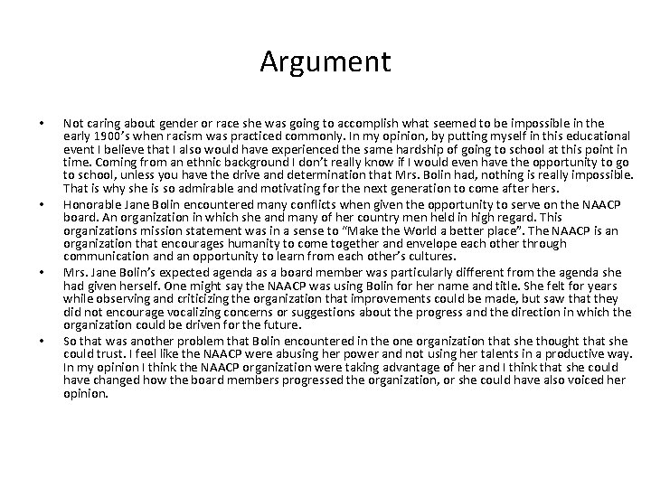 Educational Event Project Jane Matilda Bolin By Sara