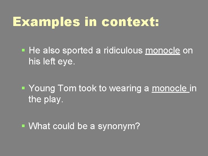 Learning about the prefix Mono one Monochrome adj