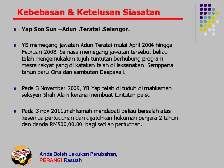 FUNGSI PERANAN SPRM T CHANDRASEGAR SENIOR COMMUNITY EDUCATION