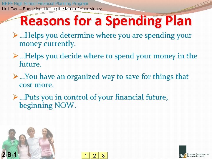 NEFE High School Financial Planning Program Unit Two