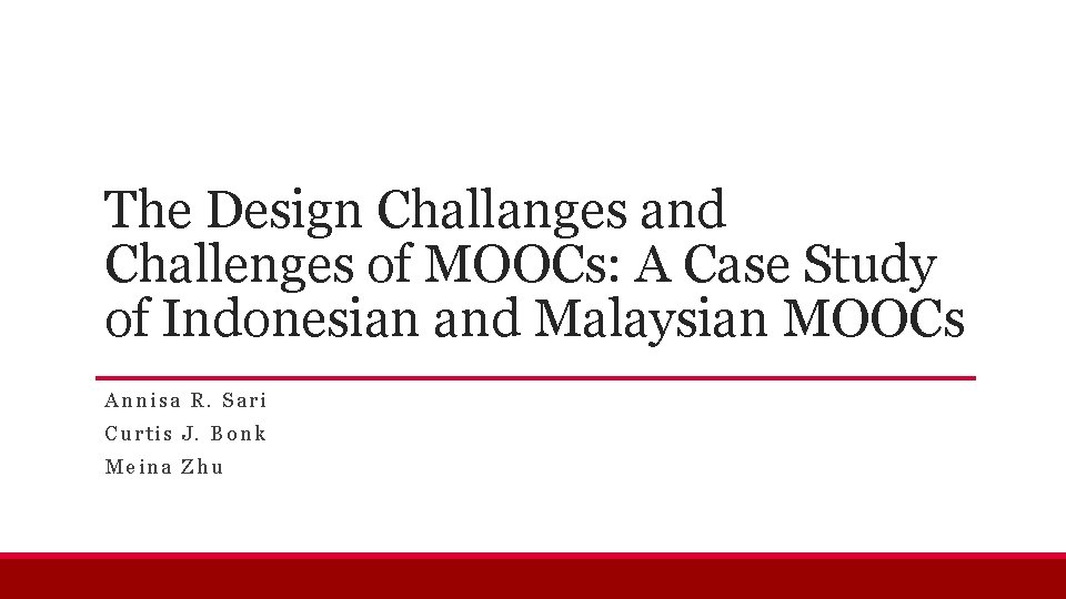 The Design Challanges and Challenges of MOOCs A