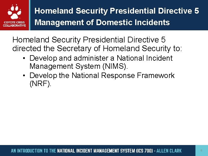 1 With Grateful Recognition to Allen Clark Secretary