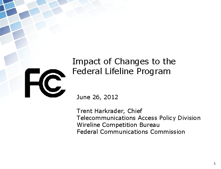 Impact of Changes to the Federal Lifeline Program