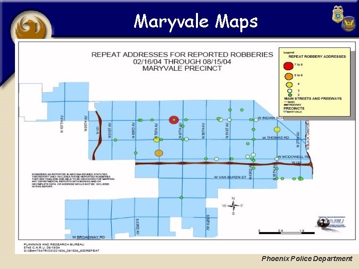 Robbery Suppression POLICING PLAN QUARTERLY UPDATE 2005 Example