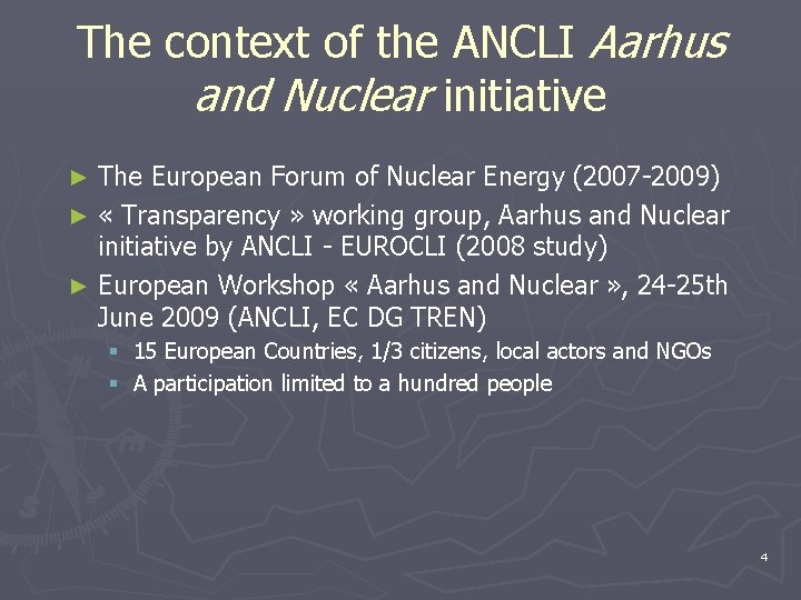Aarhus Nuclear ANCLI Initiative on Aarhus and Nuclear