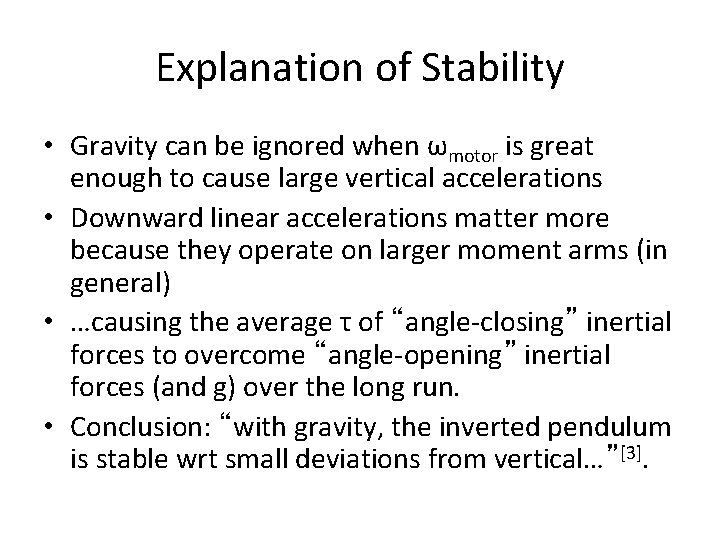 Stabilization of Inverted Vibrating Pendulums Big ol physics