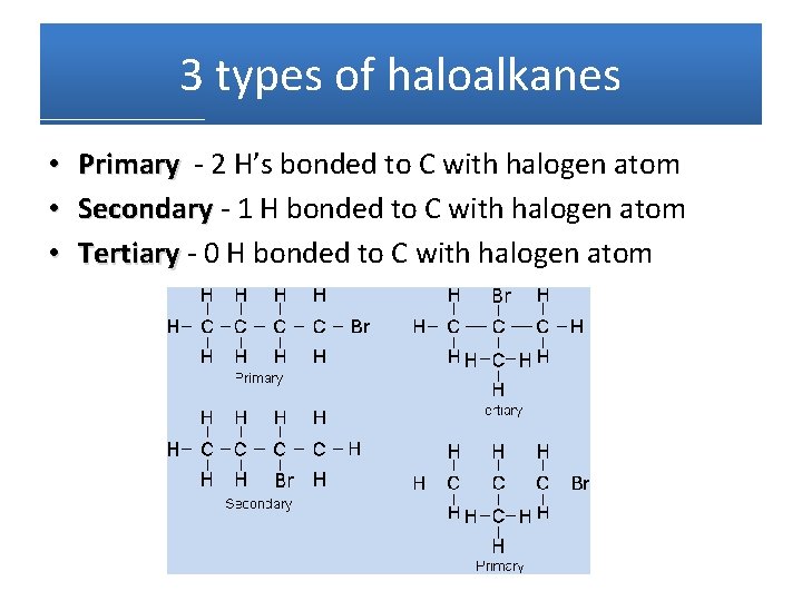 Haloalkanes Learning Objectives 1 Understand reactivity of haloalkanes