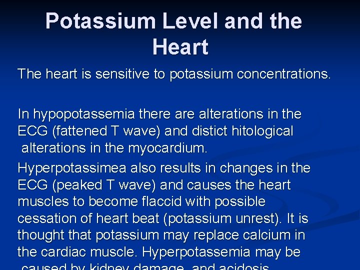 Body Major Electrolytes Positive Electrolytes assistant teacher Mohammed