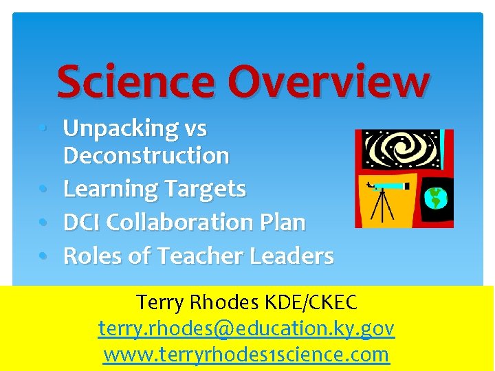 Science Overview Unpacking vs Deconstruction Learning Targets DCI