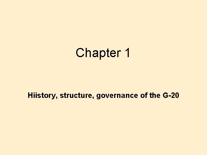 The G20 Structure Governance Mandate and Perspectives Seoul