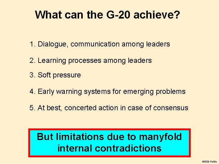 The G20 Structure Governance Mandate and Perspectives Seoul