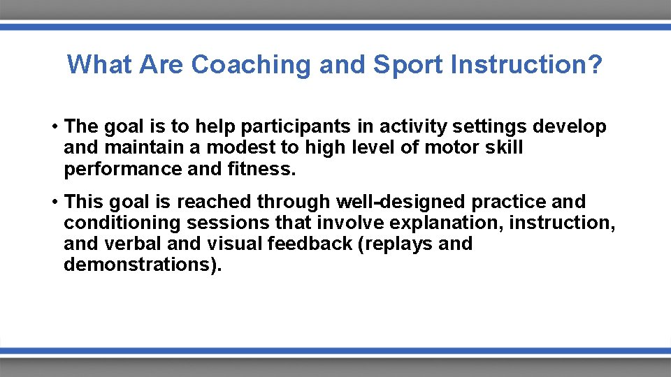 CHAPTER 15 CAREERS IN COACHING AND SPORT INSTRUCTION