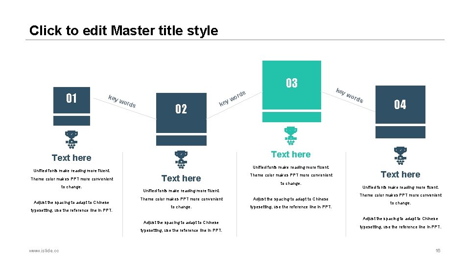 i Slide Power Point standard template PPT Subtitle