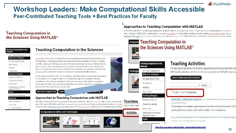 Computational Thinking Teaching MATLAB and You Lisa Kempler