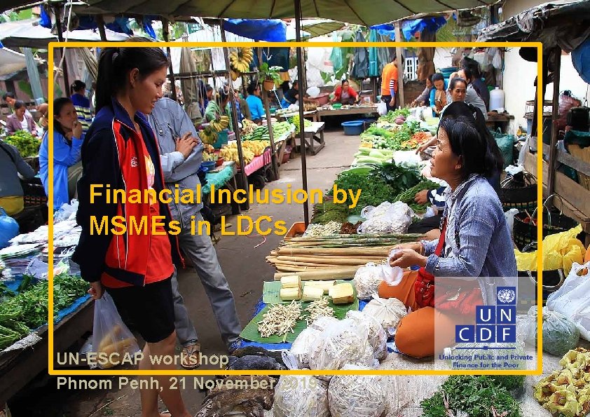 Financial Inclusion by MSMEs in LDCs UNESCAP workshop