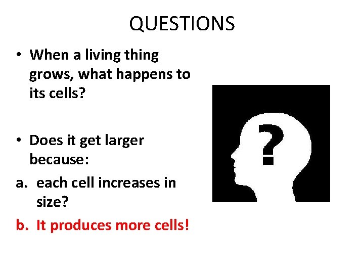 CELL GROWTH How big are cells Cells are