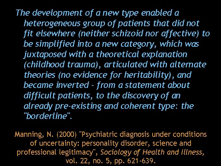 The Trouble with Personality Disorder Rex Haigh Consultant