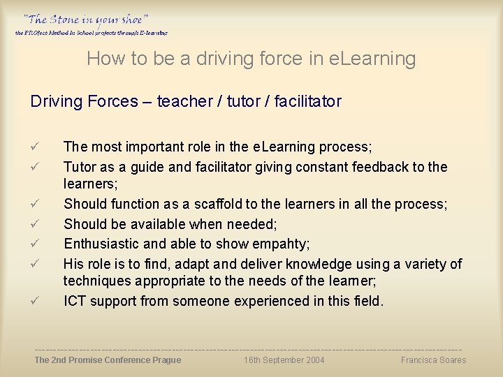 How to be a driving force in e