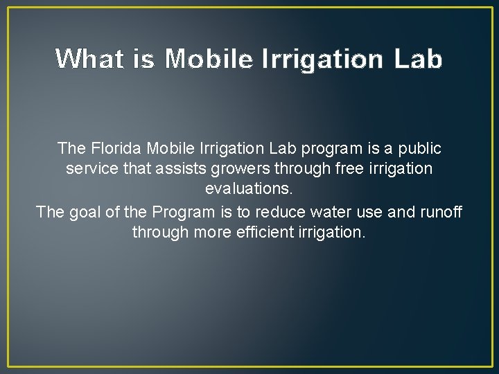 Mobile Irrigation Labs David De Maio Palm Beach