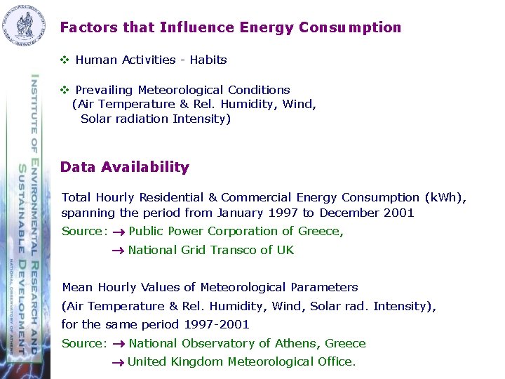Factors that Influence Energy Consumption v Human Activities