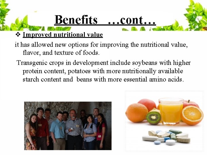 Use of Biotechnology in Agriculture Benefits and Risks