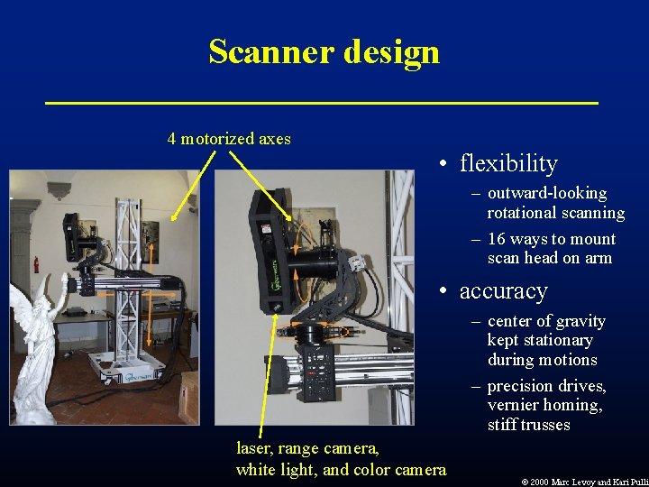The Digital Michelangelo Project 3 D scanning of