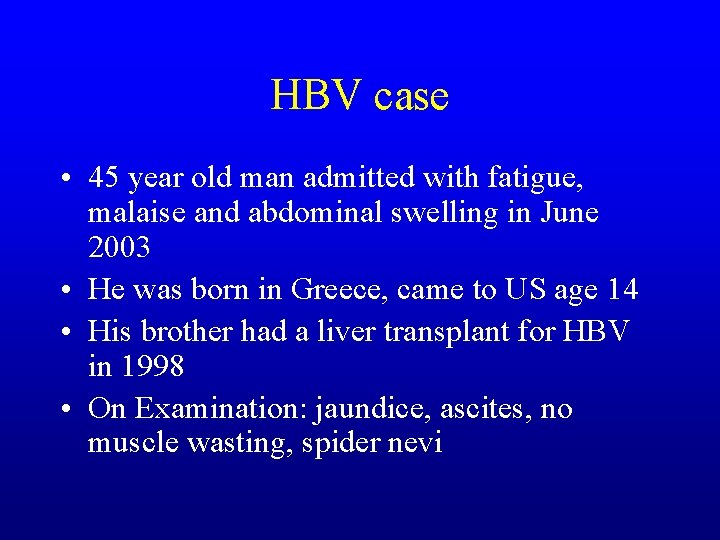 Case study Chronic HBV infection Marion Peters University