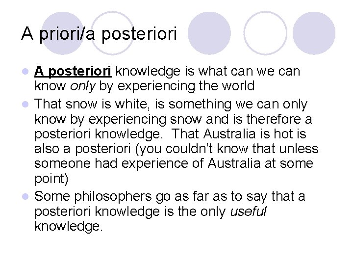 Building foundations in philosophy and getting to know