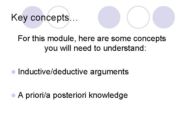 Building foundations in philosophy and getting to know