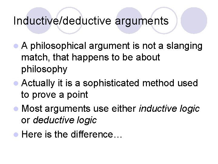 Building foundations in philosophy and getting to know