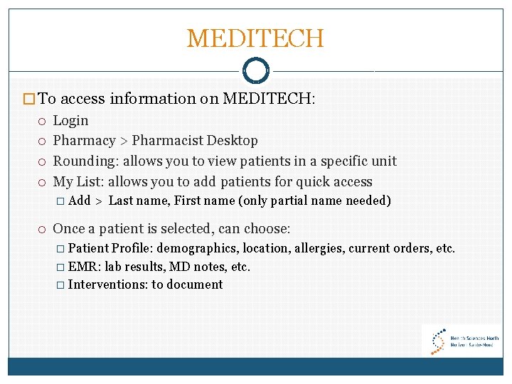 Orientation to Pharmacy WHAT YOU NEED TO KNOW