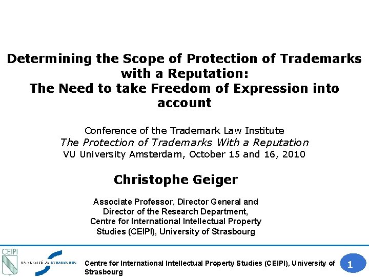 Determining the Scope of Protection of Trademarks with