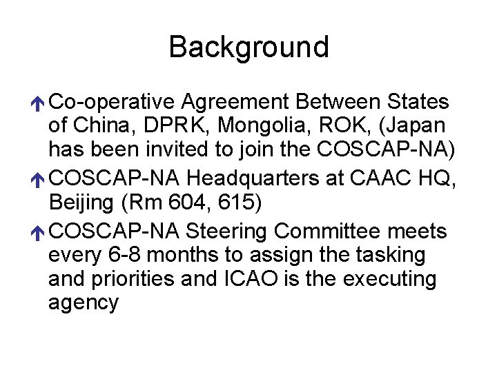 COSCAP Cooperative Development of Operational Safety North Asia