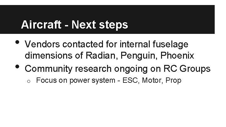 Subsystem Design Review P 14231 UAV Aerial Imaging