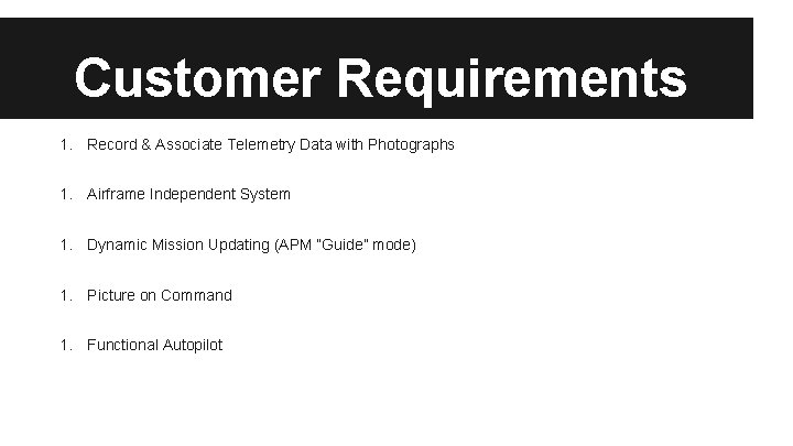 Subsystem Design Review P 14231 UAV Aerial Imaging