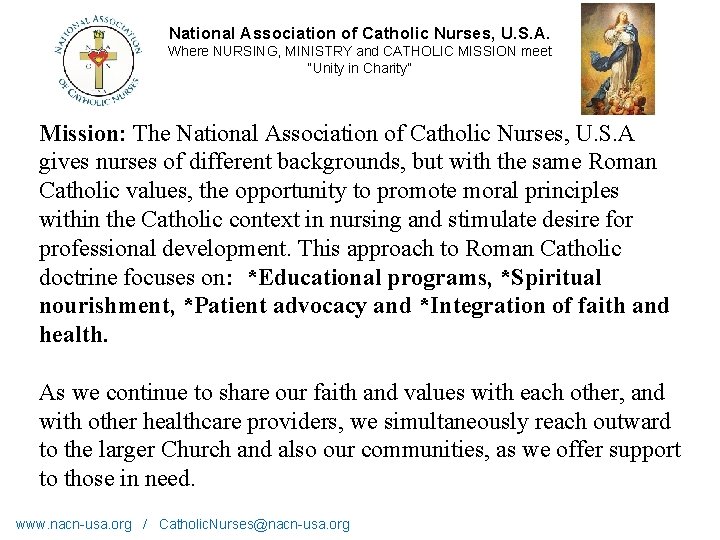 National Association of Catholic Nurses U S A