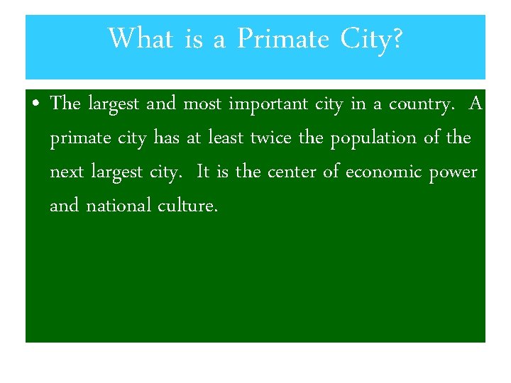 Istanbul A Primate City Throughout History What is