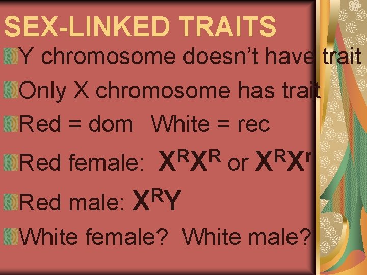 Meiosis and Sex linked Traits CHROMOSOME Humans have