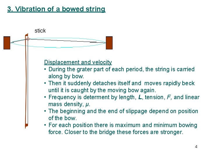String Instruments 1 General comments Vibration of strings